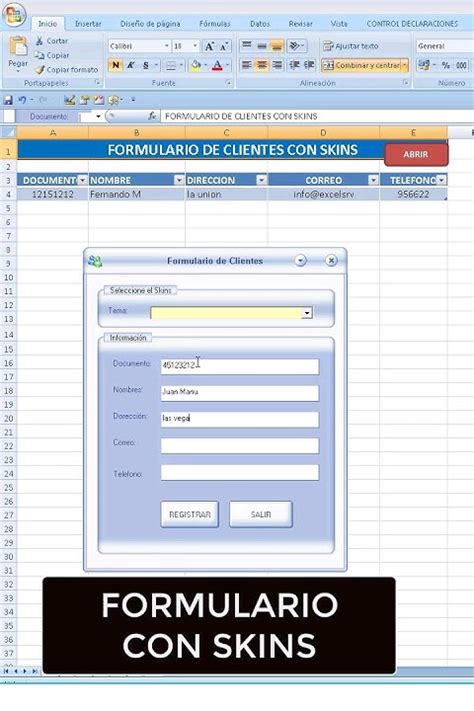 Aplicar Skins A Formulario De Vba Excel Excelmacros Tutorial Vbamacros Macros Skins Vba