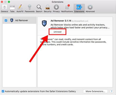 uninstall instructions ad remover