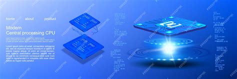 Premium Vector New Generation Processor For Processing Large Amounts Of Information