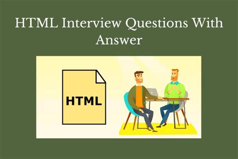 HTML Interview Questions With Answer