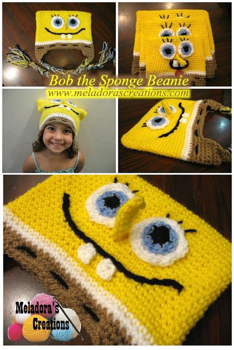 Spongebob Squarepants Crochet Hat Pattern Crocheted Square Hat