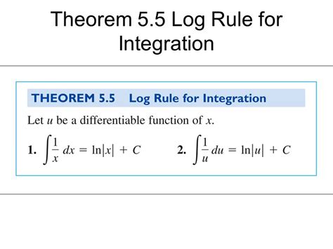 Chapter 5 Section 5 2 The Natural Logarithmic Function Integration