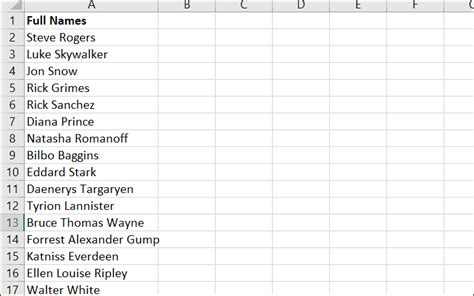 How To Separate Names In Excel