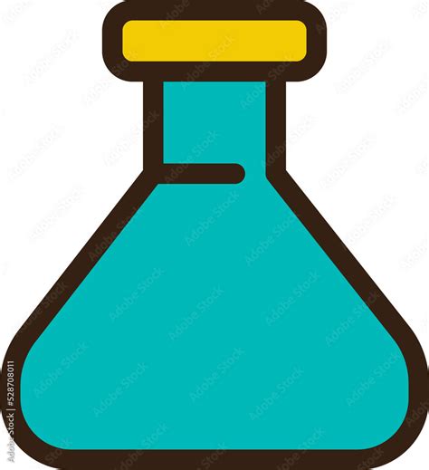 Erlenmeyer Flask Rgb Color Ui Icon Chemistry Glassware Simple Filled Line Element Gui Ux
