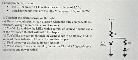 Solved For All Problems Assumethe Leds Are Red Led With A