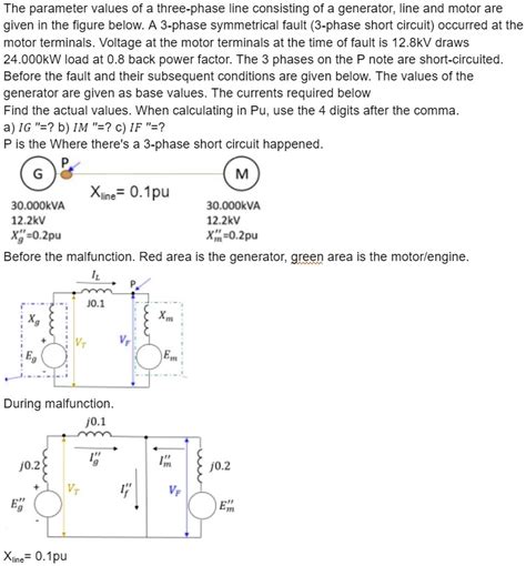 Solved Texts The Parameter Values Of A Three Phase Line Consisting Of