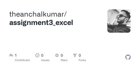 github theanchalkumar assignment3 excel