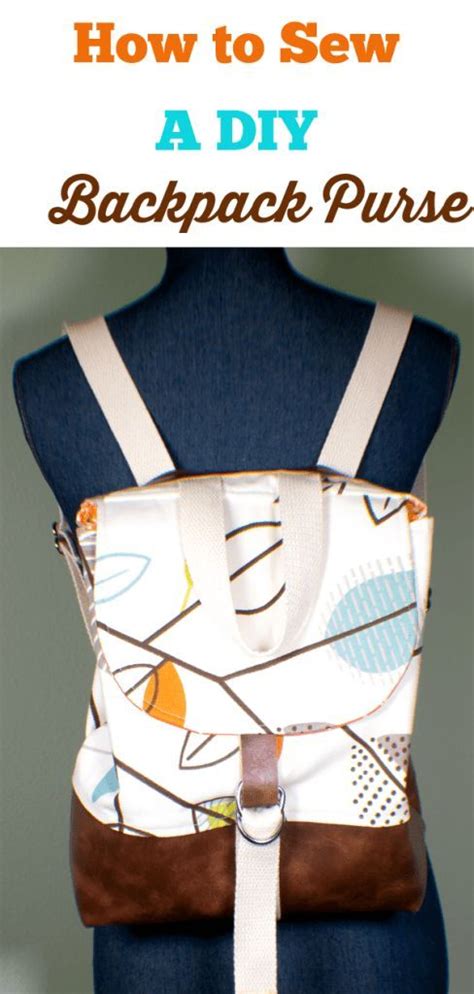 How To Sew A Diy Backpack Purse Backpack Sewing Diy Backpack Pattern