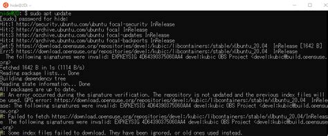 WSL Ubuntu LTSのapt updateでsignature verificationエラーが出た場合の対処例 日記というほどでも