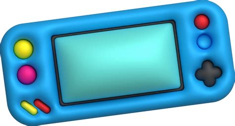 3d Icon Joystick Gamepad Game Console Or Game Controller With Display Screen Computer Game
