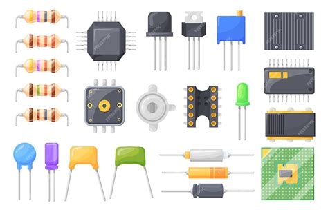 premium vector semiconductor resistor electric component pcb