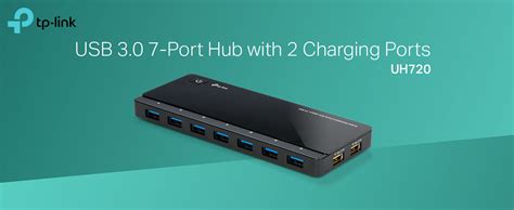 TP-Link UH720 Powered USB Hub 3.0 with 7 USB 3.0 Data Ports & 2 Smart ...