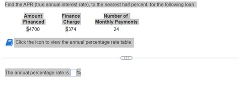 Solved Find The APR True Annual Interest Rate To The Chegg Com