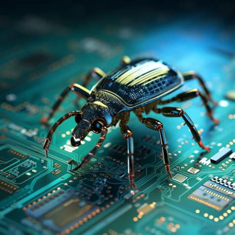 A Bug On A Circuit Board Generative Ai Premium Ai Generated Image