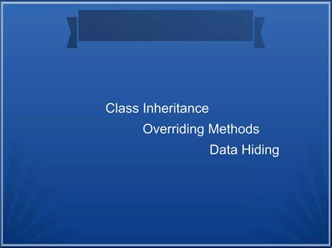 Class Inheritance 13 Session Shan Ppt Programming Languages