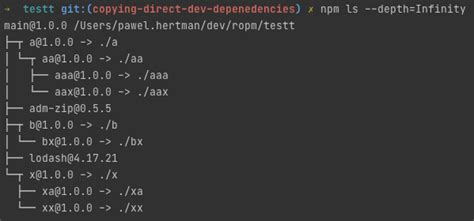 BUG Npm Ls Depth Infinity Returns Dev Dependencies Of Local Prod Dependencies Issue