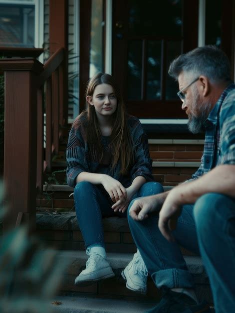 Genitore E Figlio Che Trascorrono Del Tempo Insieme Con La Vista In Stile Cinematografico Foto