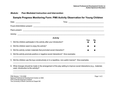 Progress Monitoring Forms And Templates Pdf Download Fill And Print