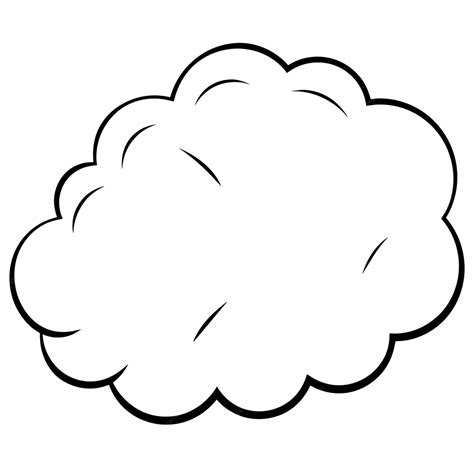 A Comicstyle Cloud Vector Illustration Line Art Premium Ai Generated Vector