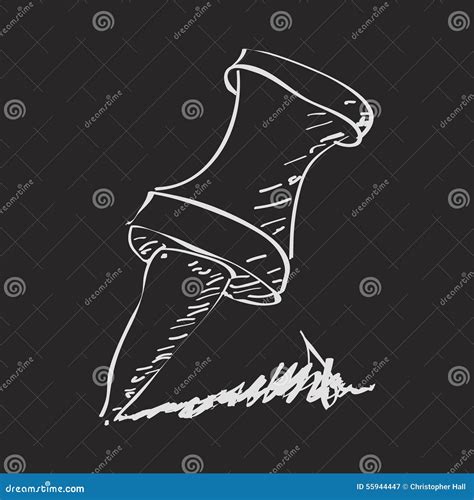 Simple Doodle Of A Map Pin Stock Illustration Illustration Of Drawn