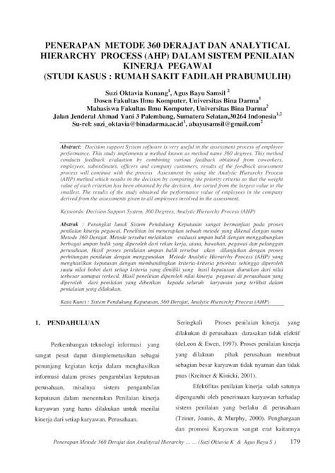 PDF PENERAPAN METODE 360 DERAJAT DAN ANALYTICAL HIERARCHY PROCESS