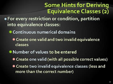 Equivalence Partitioning Testing By Splitting Data Into Equivalence