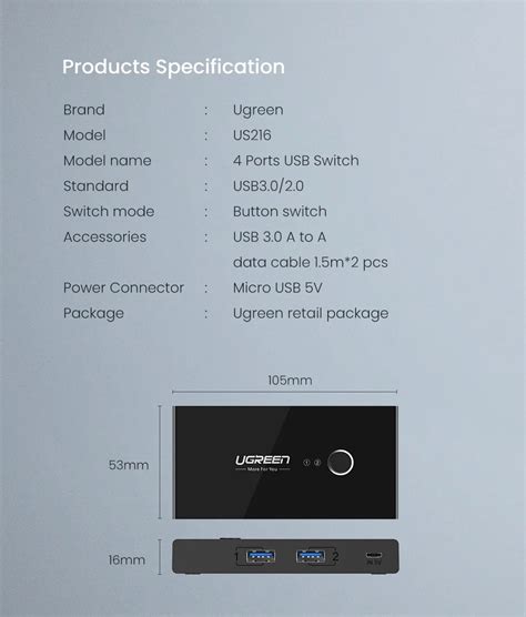 UGREEN USB KVM Switch USB 3 0 2 0 Switcher KVM Switch ElectroBest Official Online Store
