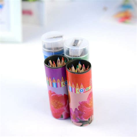 12 색 연필 세트 펜 배럴 그림 그리기 장난감 어린이 색칠 공부 숫자로 색상 그리기 학습 12 피스 회화 용품