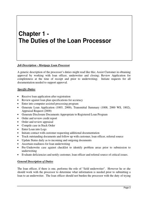 Processor Duties Pdf Fannie Mae Mortgage Broker