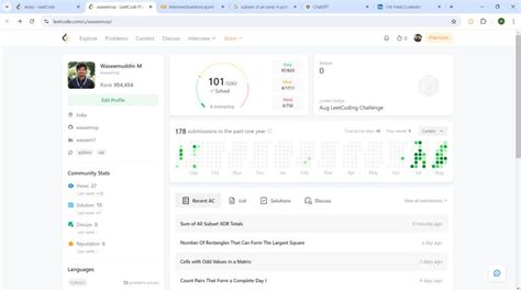 Waseemuddin M On Linkedin Leetcode Codingchallenge