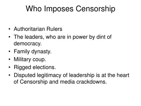 Ppt History Of Censorship Powerpoint Presentation Free Download Id