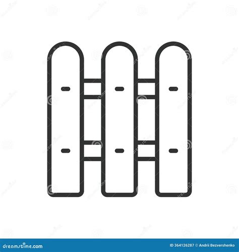 Fence Icon Vector Paling Illustration Sign Fencing Symbol Hedge Logo