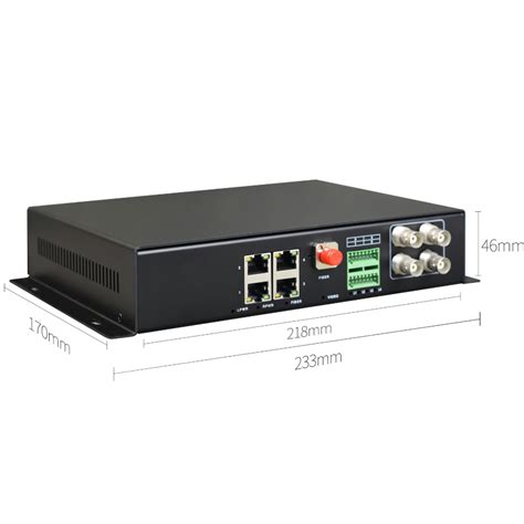 4 Port 3g Sdi To Fiber Converter With Ethernet Di Do Serial