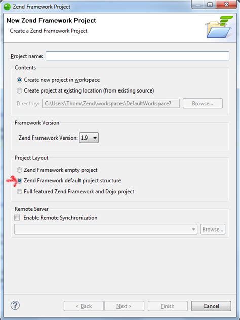 Problem Creating A New Framework Project In Zend Studio Stack Overflow