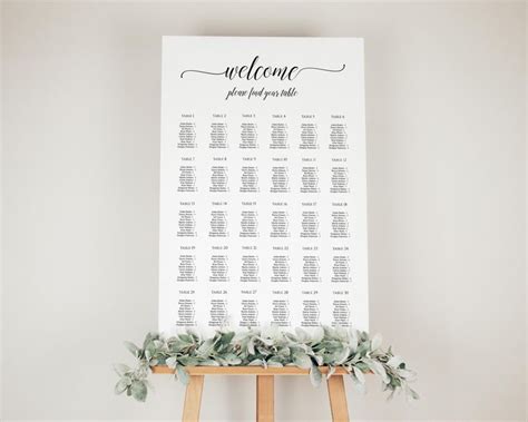 Wedding Seating Chart Template 30 Tables Seating Chart Board Seating