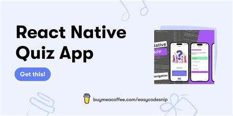React Native Quiz App Buymeacoffee