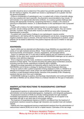 Anaphylaxis And Anaphylactoid Reactions Doc PDF