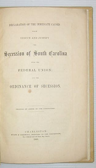 Lot Civil War Confederate Imprint Declaration Of The Immediate