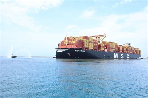 Worlds Largest Container Ship Msc Irina Makes Historic Debut At