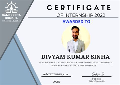 Divyam Sinha On Linkedin Sampoornashiksha Thankyou Share Help Connections Internship…