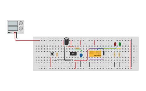 circuit design semáforo para pedestres temporizado em 20 segundos