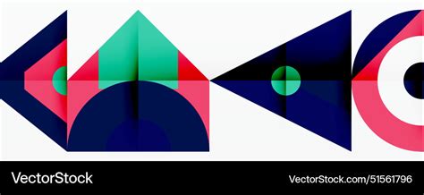 Colorful Circle And Triangle Abstract Background Vector Image