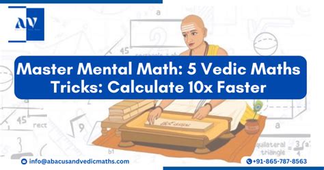 Master Mental Math 5 Vedic Maths Tricks Calculate 10x Faster Abacus And Vedic Maths