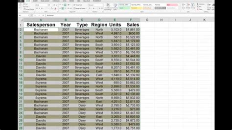 Create Color Banded Rows In Excel 20072010 And 2013 Spreadsheets Youtube