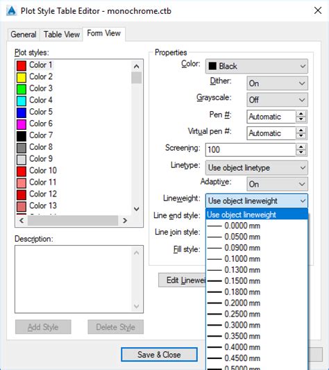 Solved Display Tab Color Vs Plot Style Ctb And Stb Autodesk