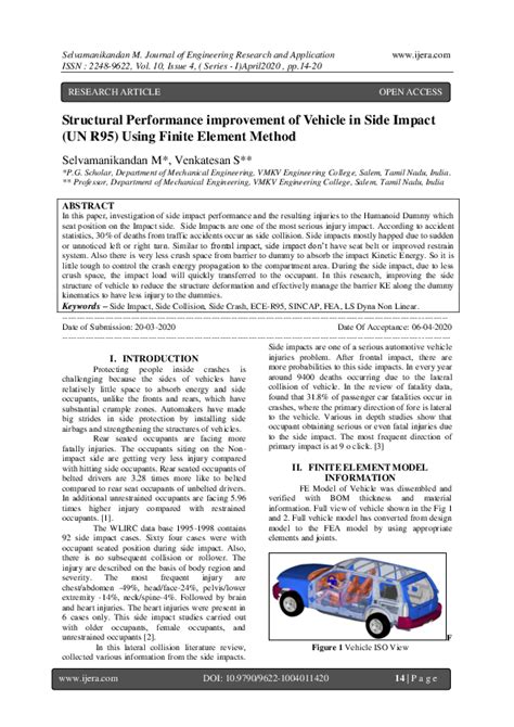 pdf structural performance improvement of vehicle in side impact un