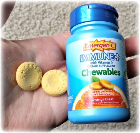 Temporary Waffle Emergen C Immune Chewable Orange Blast Vitamin