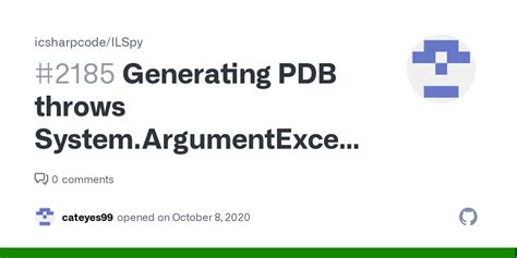 generating pdb throws system argumentexception an item with the same