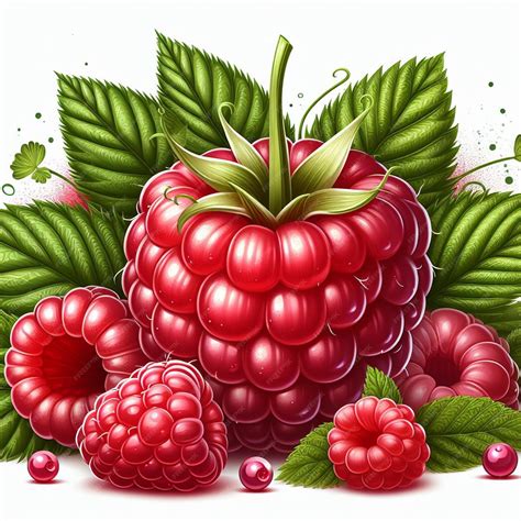 Premium Vector Raspberry Vector Cartoon Illustration Premium Vector Raspberry Vector Cartoon Illustration