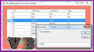 VB NET Get Selected Row Values From DataGridView To InputBox In VB NET C JAVA PHP